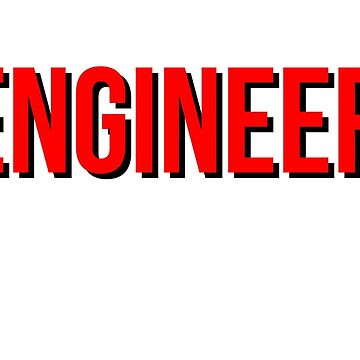 "#engineer red" Sticker for Sale by emilykroll | Redbubble