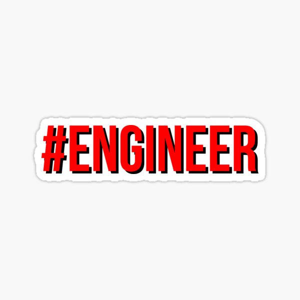 "#engineer red" Sticker for Sale by emilykroll | Redbubble