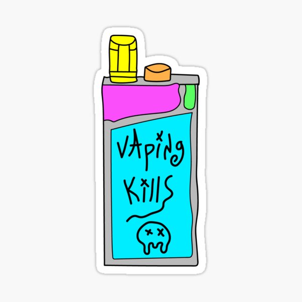 "Vaping Kills Sticker" Sticker by voricua | Redbubble