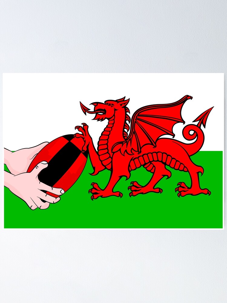 "Wales Rugby Flag" Poster for Sale by piedaydesigns | Redbubble