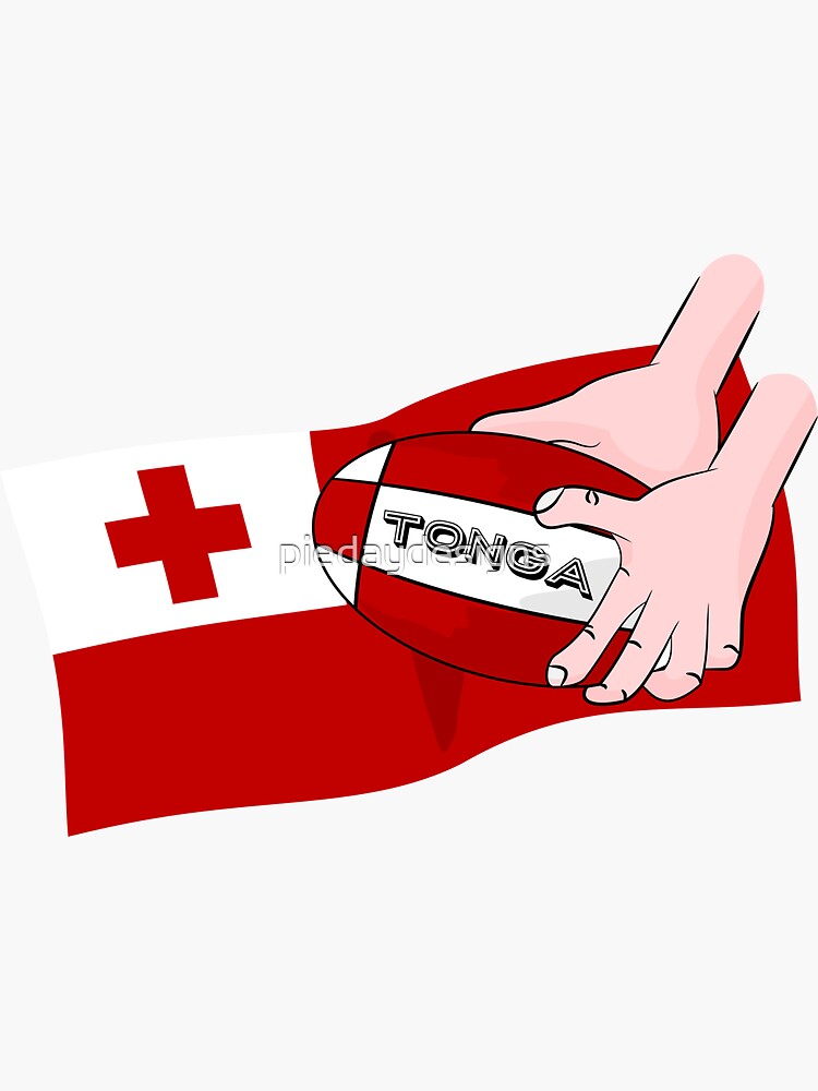 "Tonga Rugby Flag" Sticker for Sale by piedaydesigns | Redbubble