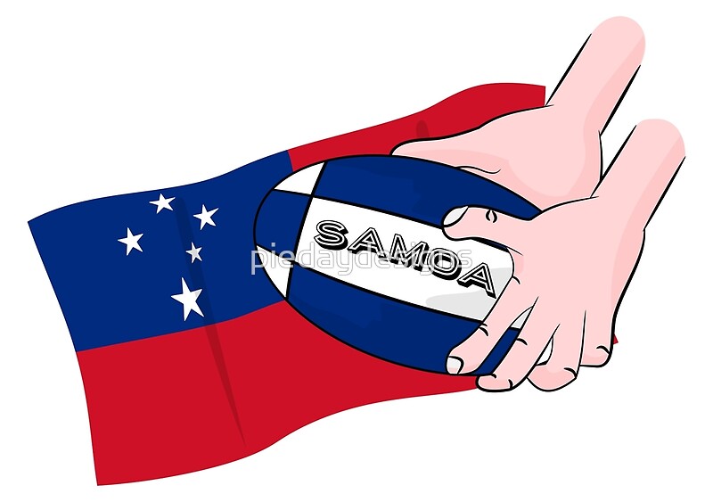 "Samoa Rugby Flag" by piedaydesigns | Redbubble