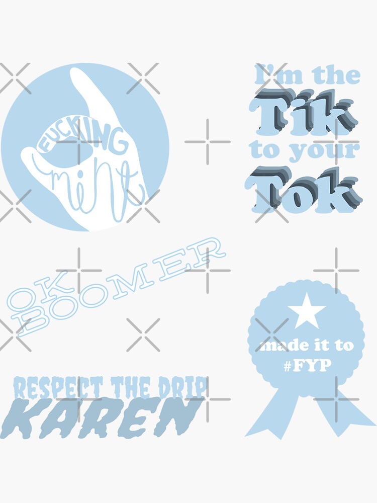 "Light Blue Tiktok Meme Pack" Sticker by The-Goods | Redbubble