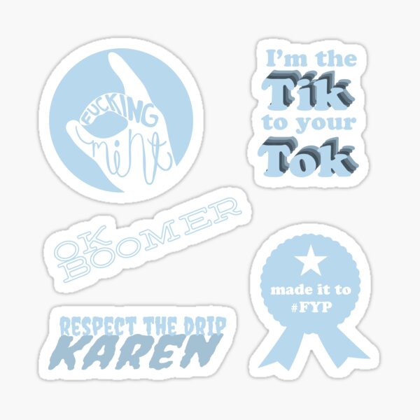 "Light Blue Tiktok Meme Pack" Sticker by The-Goods | Redbubble