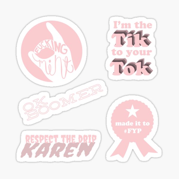 "Pink Tiktok Meme Pack" Sticker by The-Goods | Redbubble