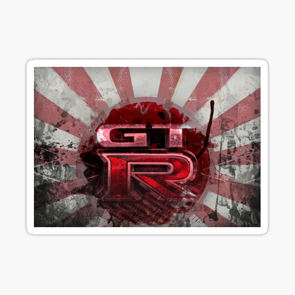 "Digital Illustration Nissan GTR Japanese Godzilla" Sticker by ...