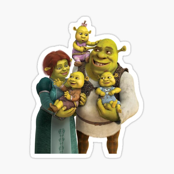 "Shrek Family " Sticker for Sale by lilmp | Redbubble