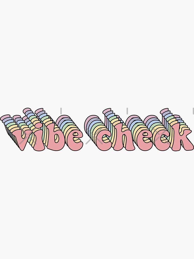 "vibe check" Sticker for Sale by saracreates | Redbubble