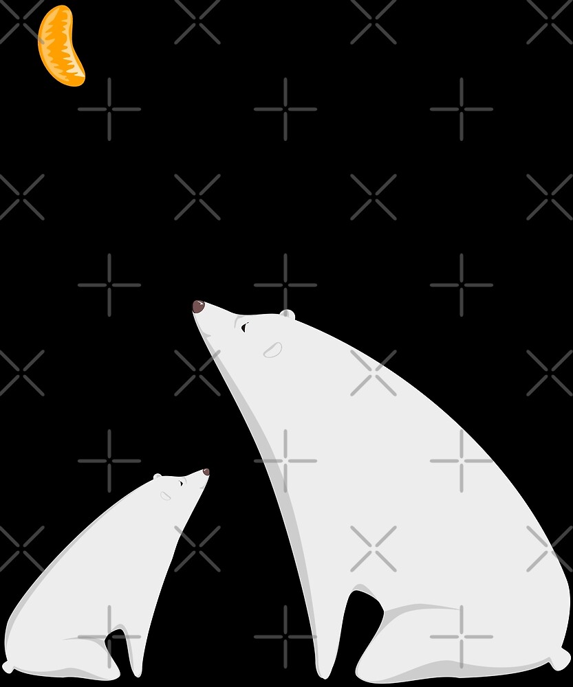 "Mommy Bear Mandarin Moon - Polar Bear Pop Art Mothers Day Gift" by r ...