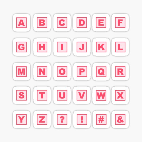 "Cherry red alphabet pack. Red letters" Sticker for Sale by OkihanaShop ...