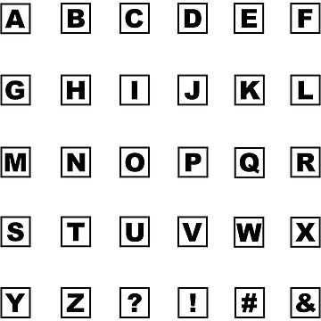 "Black alphabet pack. Black letters" Sticker for Sale by OkihanaShop ...