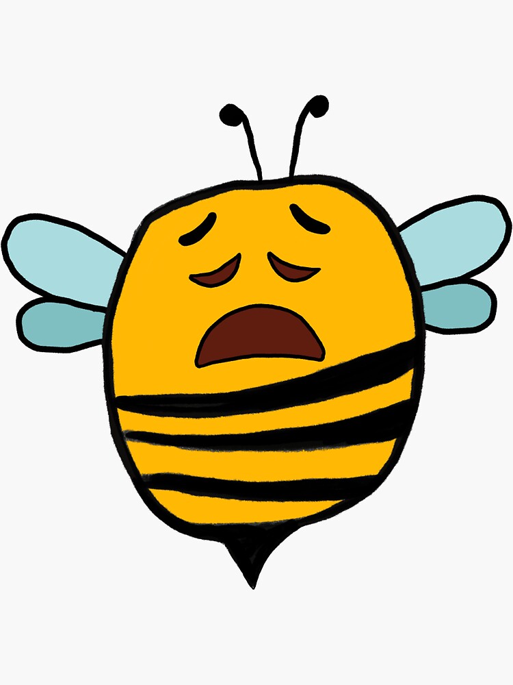 "BEEmoji Disbelief Anguished Face Emoji Bee Character | Emobees ...
