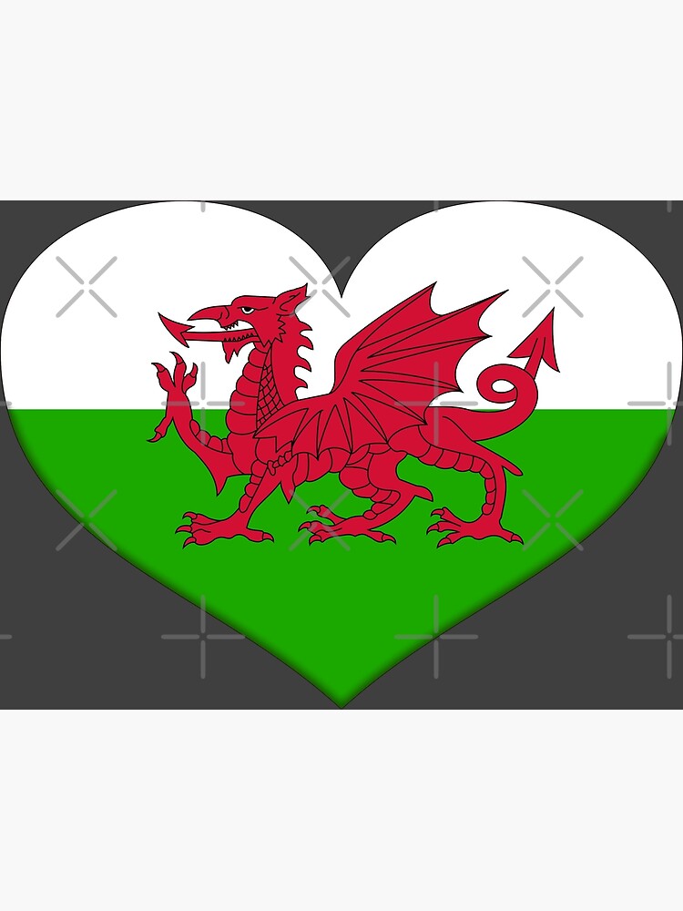 "I Love Wales - Heart Welsh Dragon" Poster for Sale by SolarCross ...