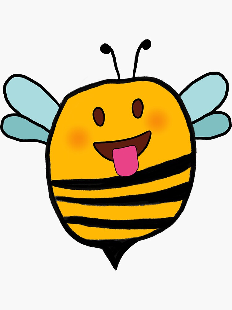 "BEEmoji Smiling Tongue Out Face | Sobbing Emoji Bee Character ...
