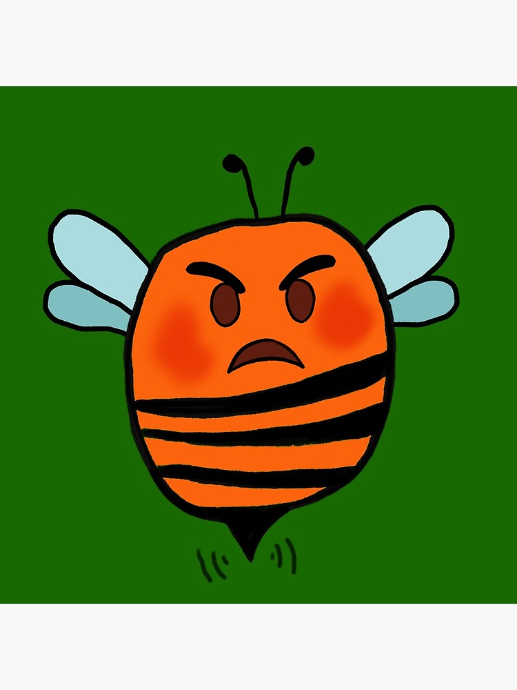 Lámina artística «BEEmoji Angry Face Emoji Bee Carácter | Emobees» de ...