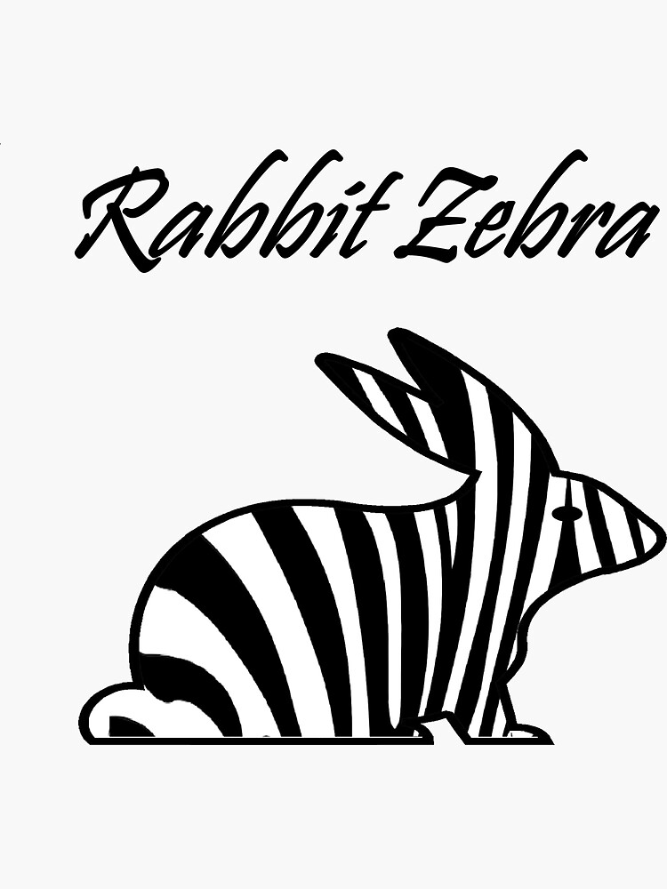 "RABBIT ZEBRA" Sticker by MPOLATE | Redbubble