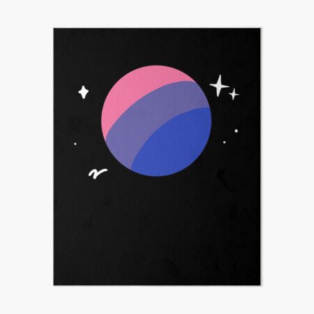 "Bisexual Planet LGBTQ Bi Pride Flag Aesthetic Space" Art Board Print ...