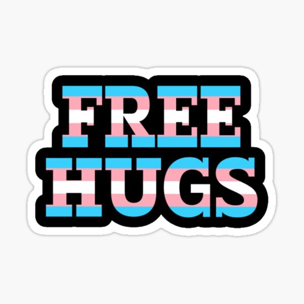 "Free HUGS" Sticker by Akidd32 | Redbubble