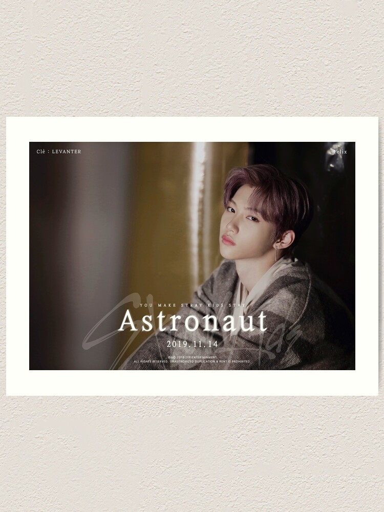 "Lee Felix astronaut Levanter logo Stray Kids 3RACHA poster" Art Print ...