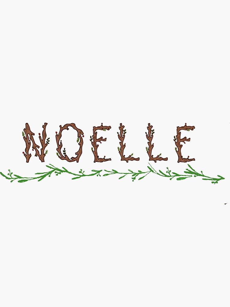 "Noelle Cute Font Forest Tree" Sticker by milkbreads | Redbubble
