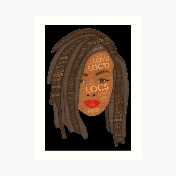 "Brown Locs Loc'd Drawing" Art Print for Sale by blackartmatters ...