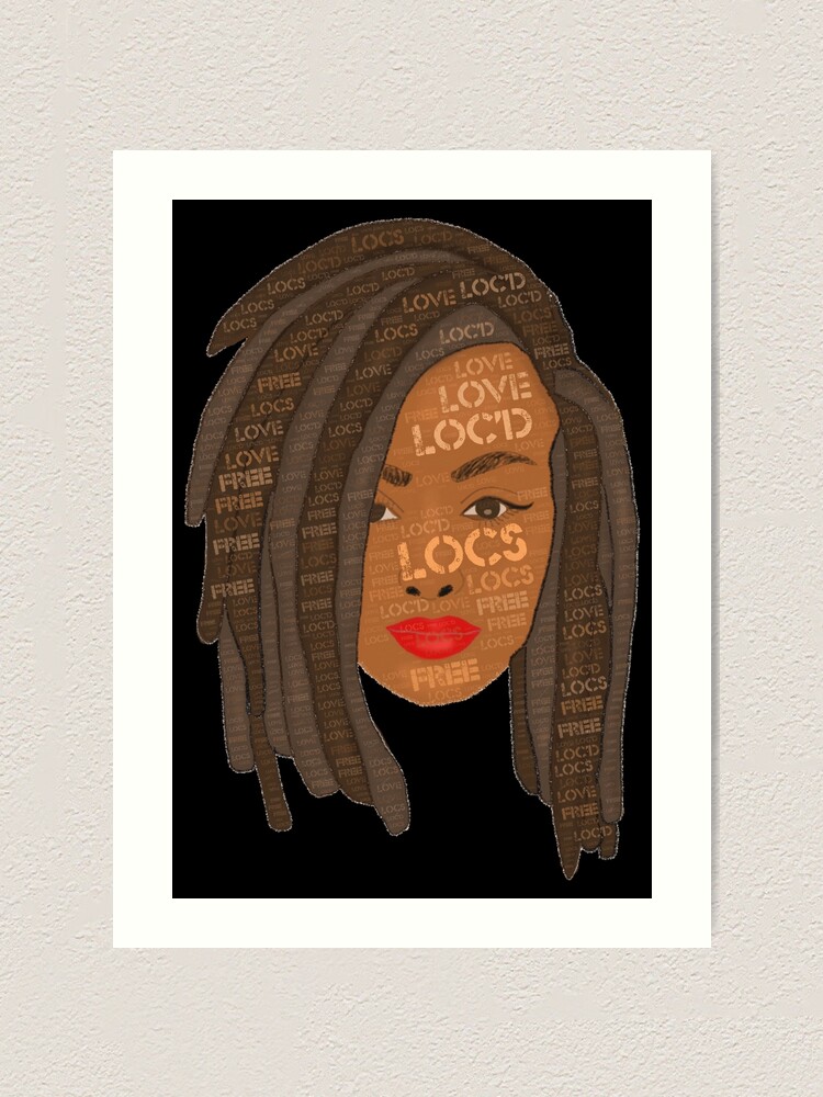 "Brown Locs Loc'd Drawing" Art Print for Sale by blackartmatters ...
