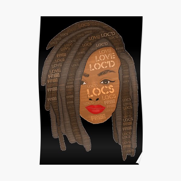 "Brown Locs Loc'd Drawing" Poster for Sale by blackartmatters | Redbubble