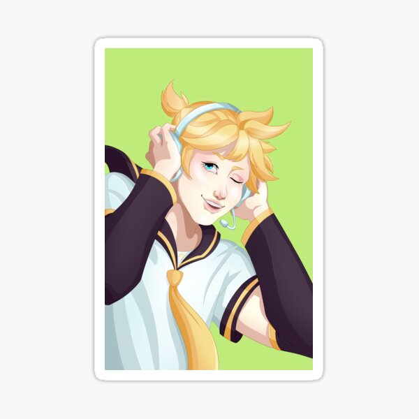 "Len Kagamine" Sticker for Sale by CrankyKankri | Redbubble