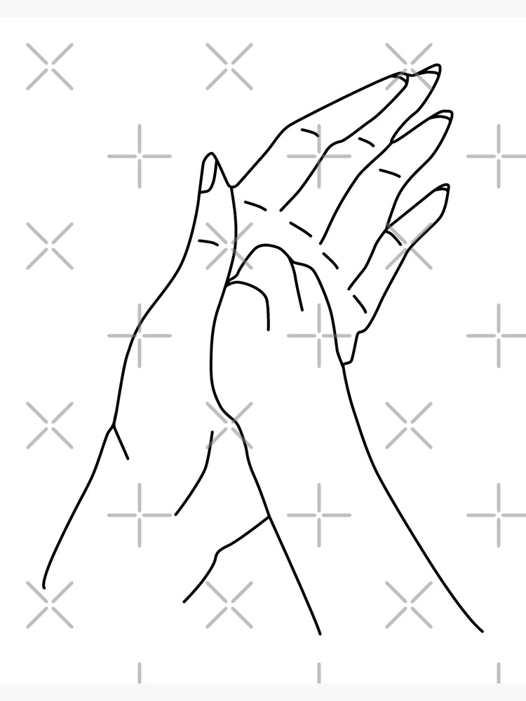 "Hand line drawing with cat paw." Art Board Print by emphatic | Redbubble