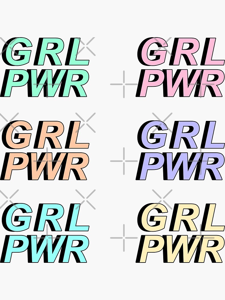 "Grl pwr set pack. Girl Power" Sticker by OkihanaShop | Redbubble