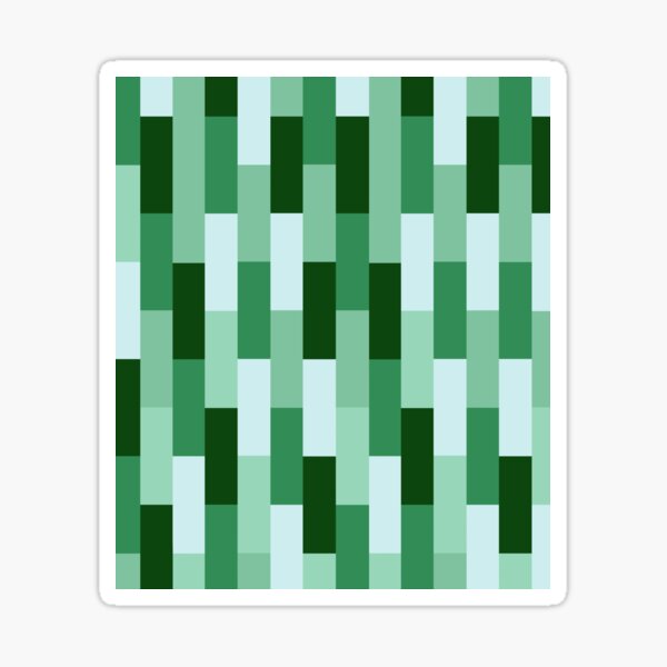 "Green Striped Geometric Pattern in Blocks " Sticker for Sale by ...