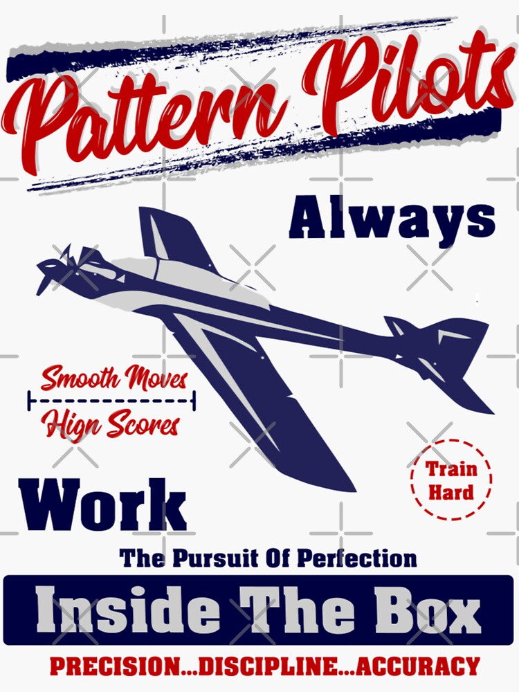 "Pattern Pilots Always Work Inside The Boz" Sticker by tshdesigns ...