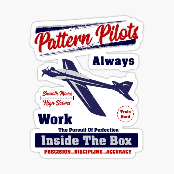 "Pattern Pilots Always Work Inside The Boz" Sticker by tshdesigns ...