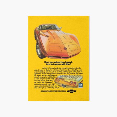 "CORVETTE C3" Art Board Print for Sale by ThrowbackMotors | Redbubble