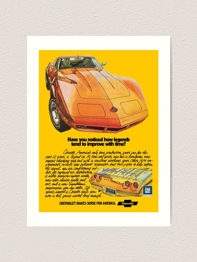 "CORVETTE C3" Art Print by ThrowbackMotors | Redbubble