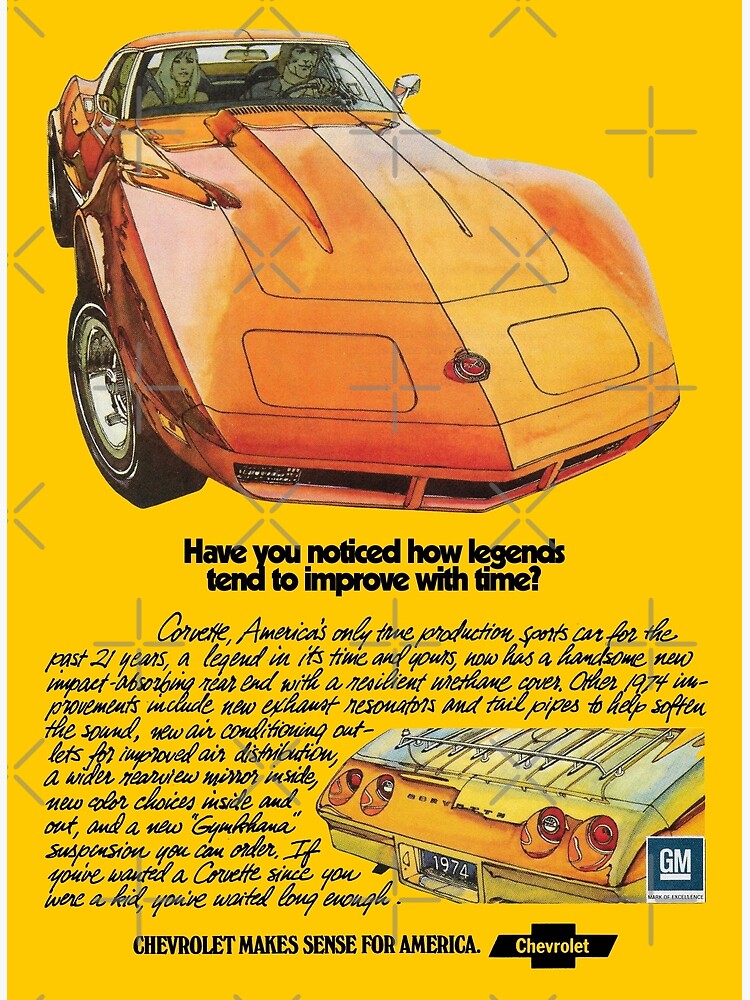 "CORVETTE C3" Art Print by ThrowbackMotors | Redbubble