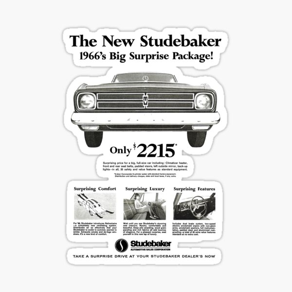 "STUDEBAKER LARK 1966" Sticker by ThrowbackMotors | Redbubble