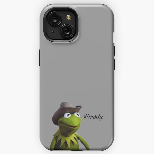 "Kermit the Frog Cowboy Howdy Meme Reaction Sticker" iPhone Case for ...