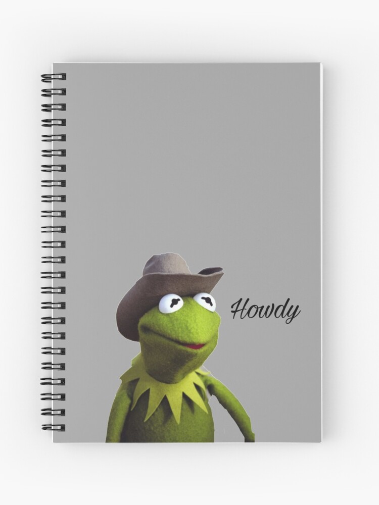 "Kermit the Frog Cowboy Howdy Meme Reaction Sticker" Journal for Sale ...