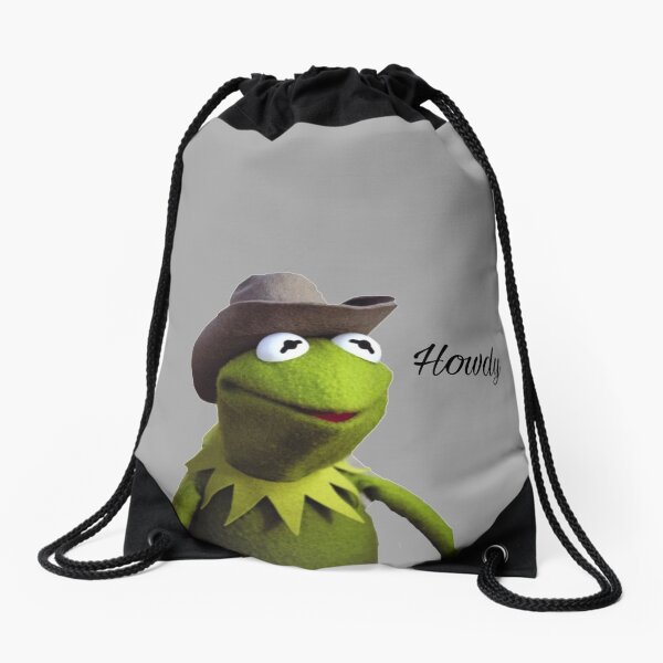 Mochila saco «Pegatina Kermit the Frog Cowboy Howdy Meme Reaction» de ...