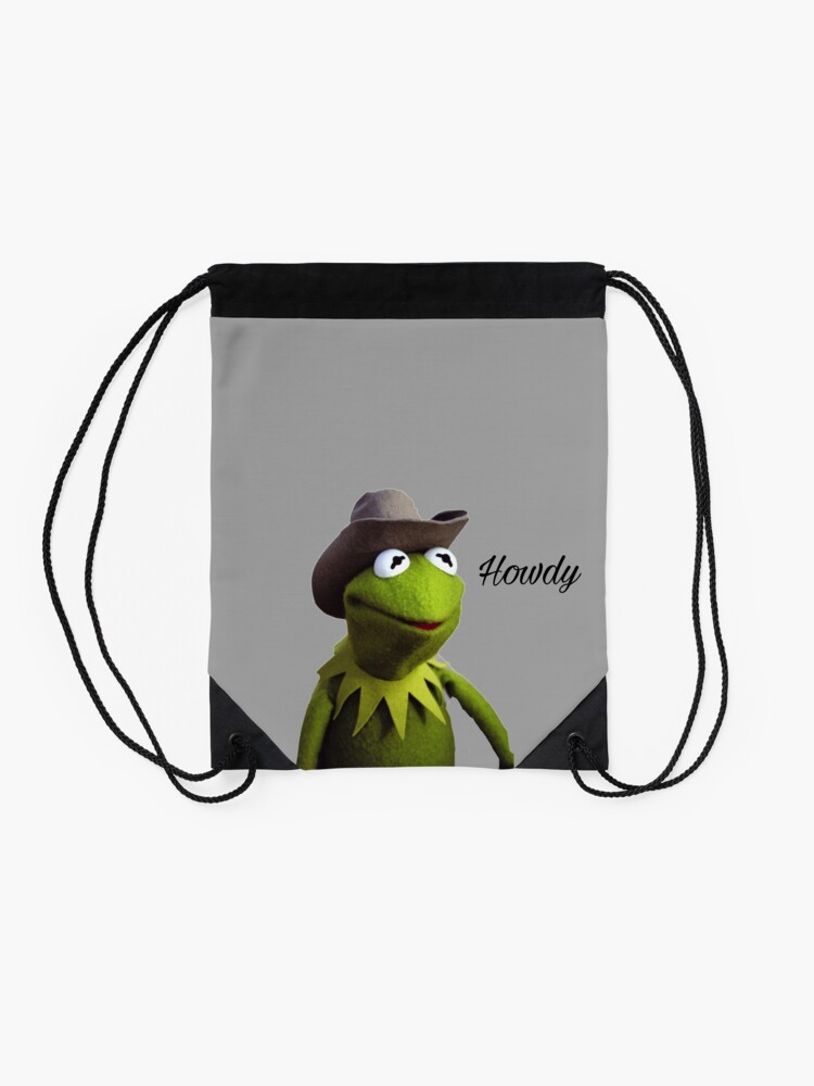 Mochila saco «Pegatina Kermit the Frog Cowboy Howdy Meme Reaction» de ...