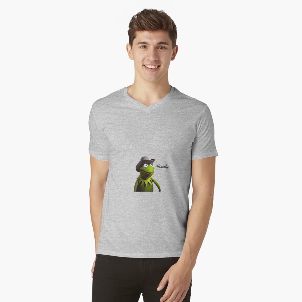 "Kermit the Frog Cowboy Howdy Meme Reaction Sticker" Sticker for Sale ...