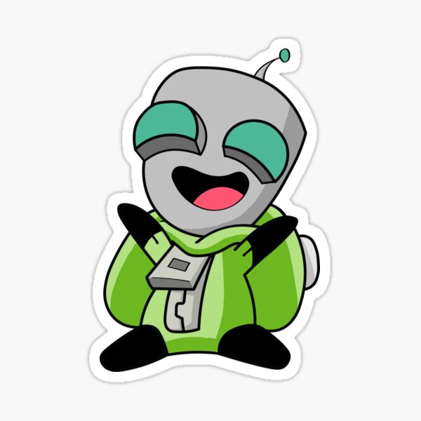 "Invader Zim: Gir" Sticker for Sale by VAFoxDesigns | Redbubble