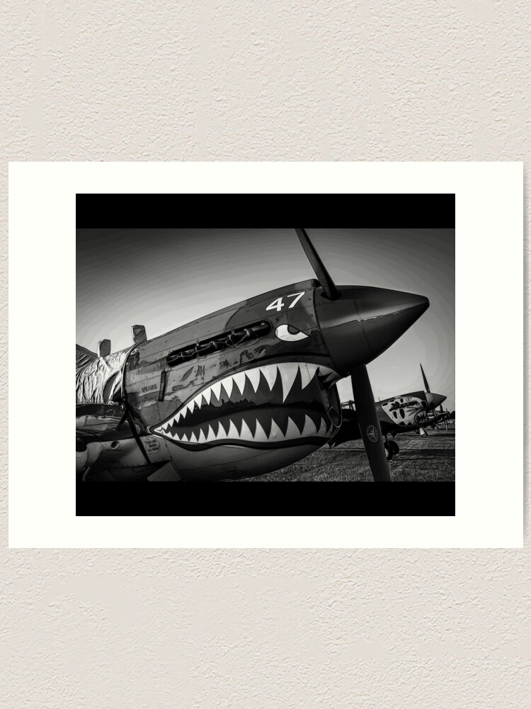 "Black and White Spitfire Teeth" Art Print by PODLizardWizard | Redbubble