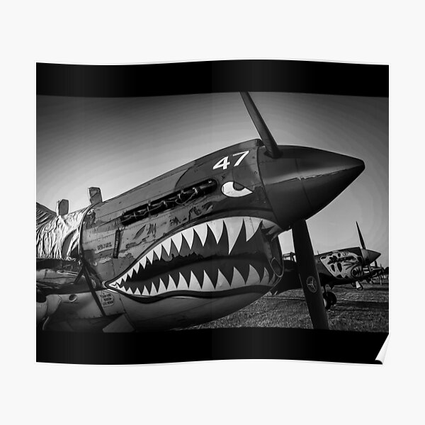 "Black and White Spitfire Teeth" Poster for Sale by PODLizardWizard ...