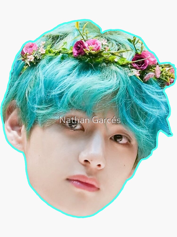 "V BTS Head" Sticker for Sale by tacocatboi | Redbubble