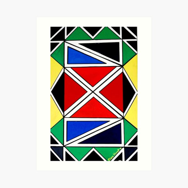 "Ndebele Colours" Art Print for Sale by pilanehimself | Redbubble