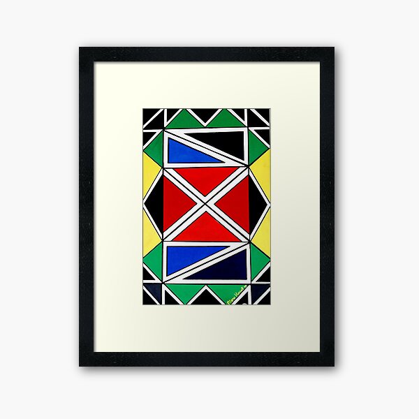 "Ndebele Colours" Framed Art Print for Sale by pilanehimself | Redbubble