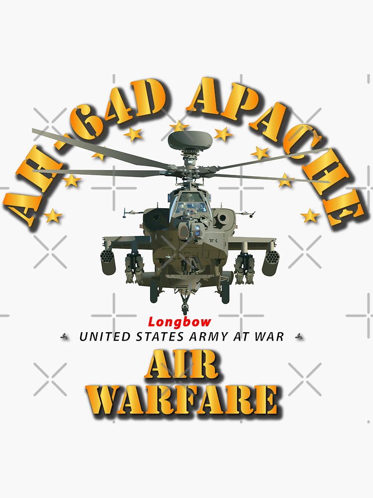 "Army - AH-64D Apache Longbow - Air Warfare" Sticker by twix123844 ...