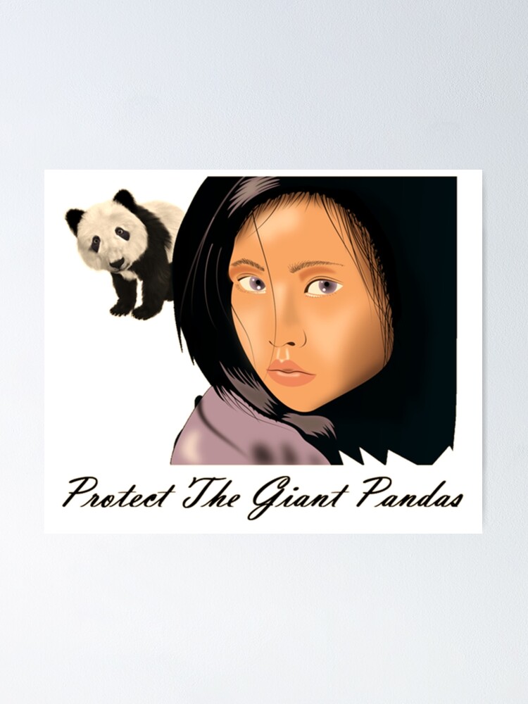 "Protect The Giant Pandas" Poster for Sale by MosesT-Shirts | Redbubble